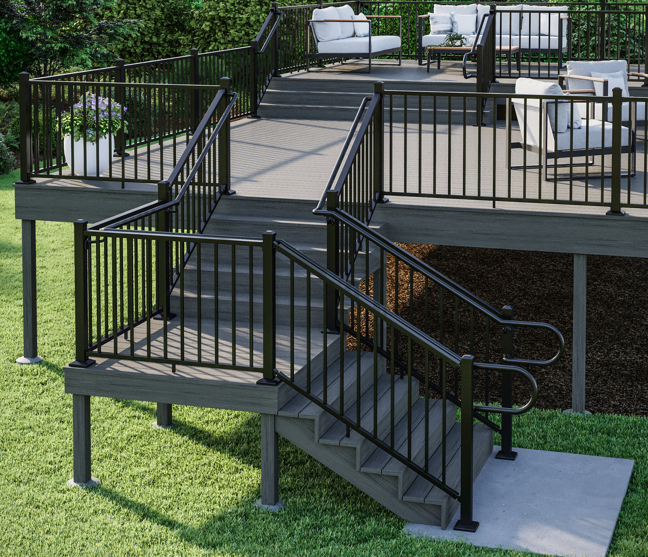 When to install a graspable secondary handrail on a residential deck ...