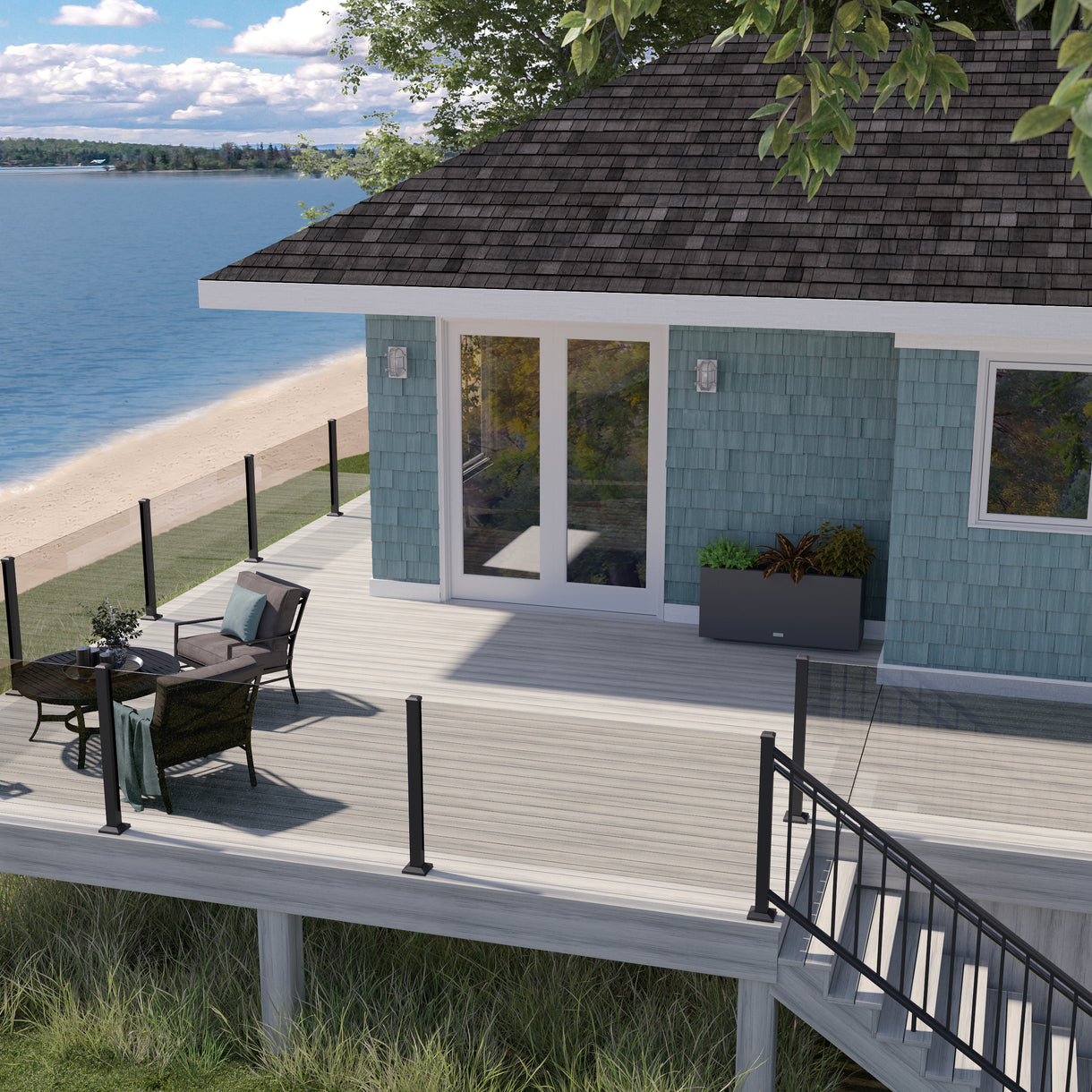 Deckorators® Aluminum Glass Rail Post Kit