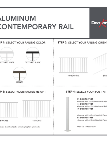 Aluminum Railing Materials Planner – Deckorators