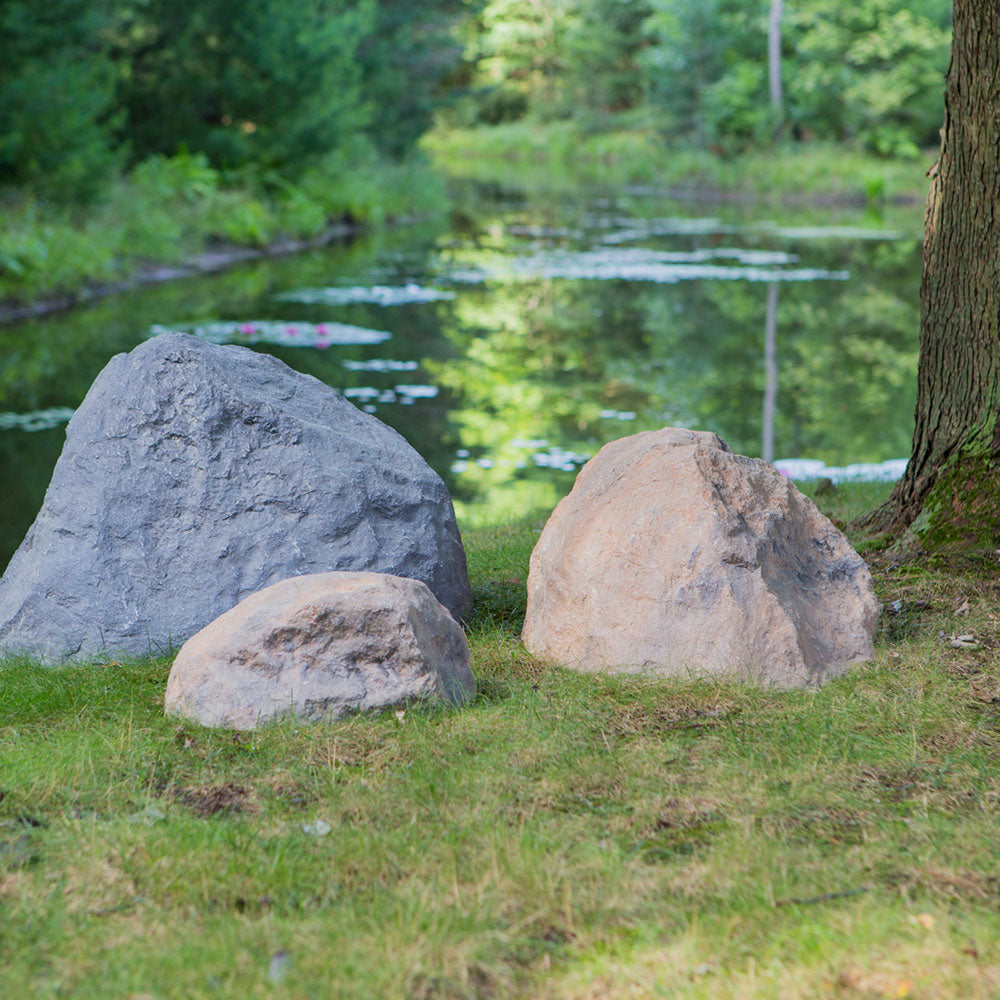 Large Decorative Fiberglass Rock for Concealing Outdoor Fixtures ...