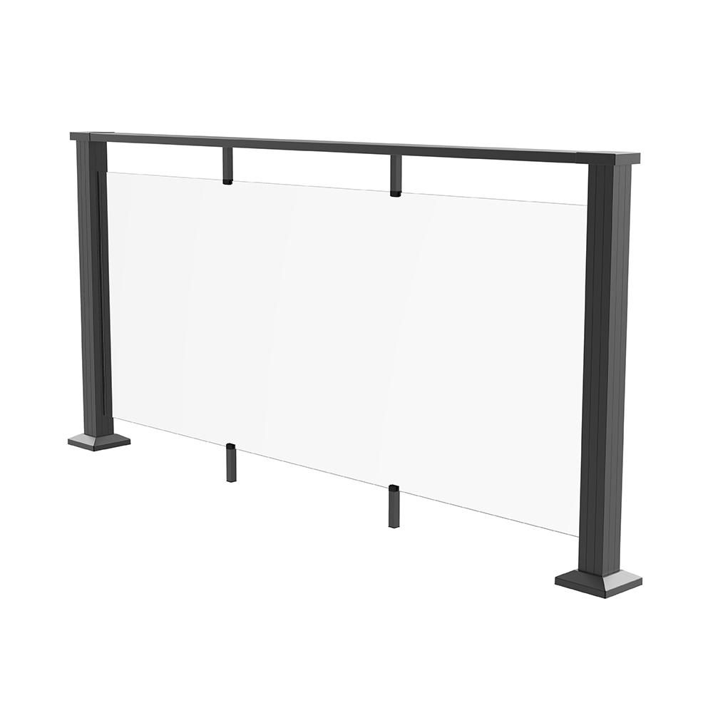 Glass Continuous Top Rail - Deckorators