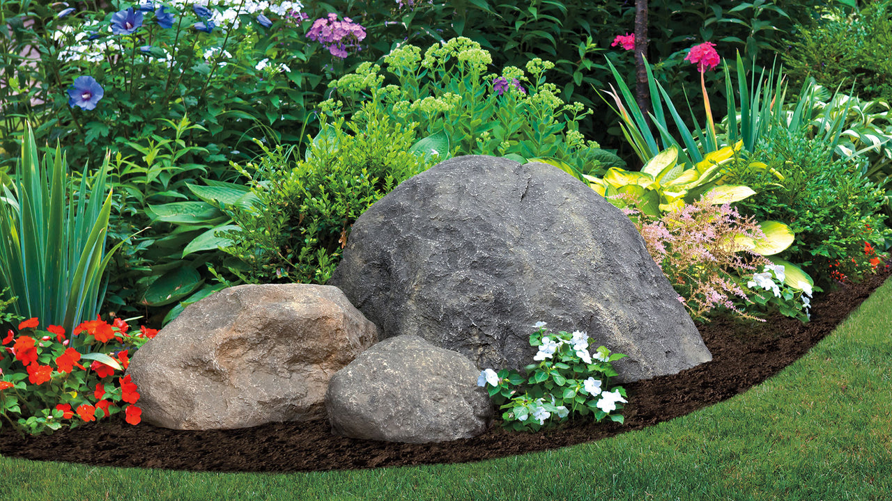 Deckorators artificial Small Landscape Rocks | Conceal Unsightly Yard ...